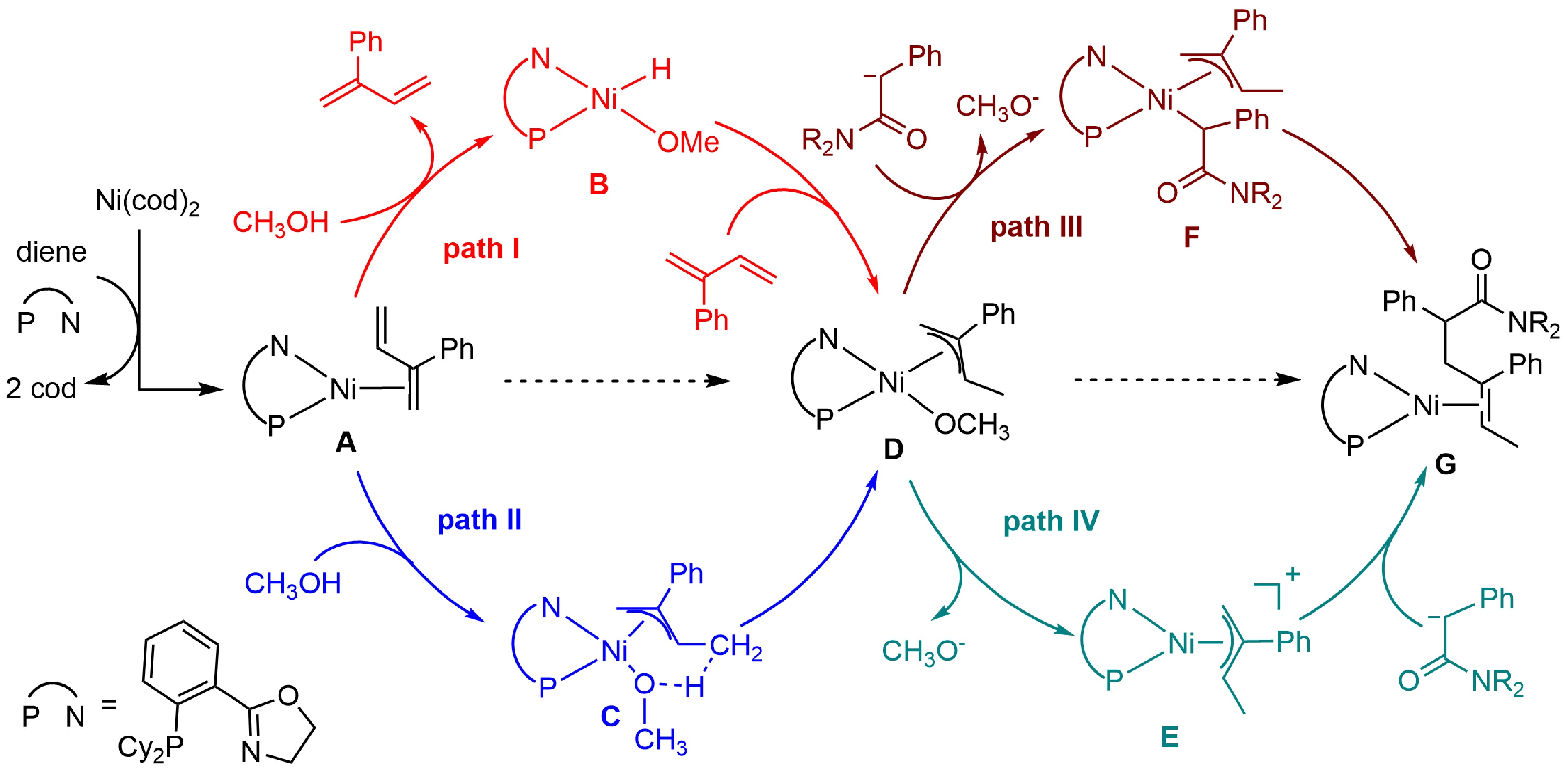 Mechanism of nickel-catalyzed hydroalkylation of branched 1,3-dienes